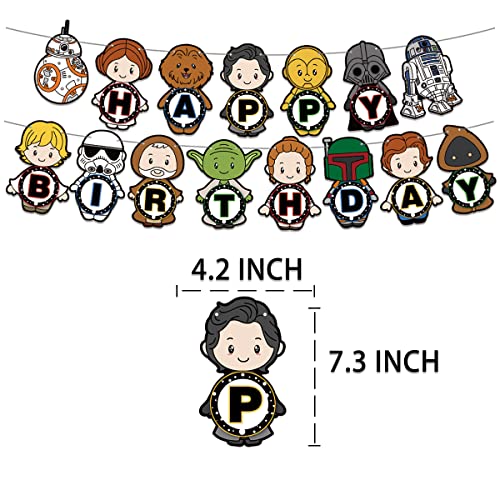 Star wars Birthday Party Supplies, Star wars Party Decorations Included Birthday banner, Cake Topper, Cupcake Topper, Balloon