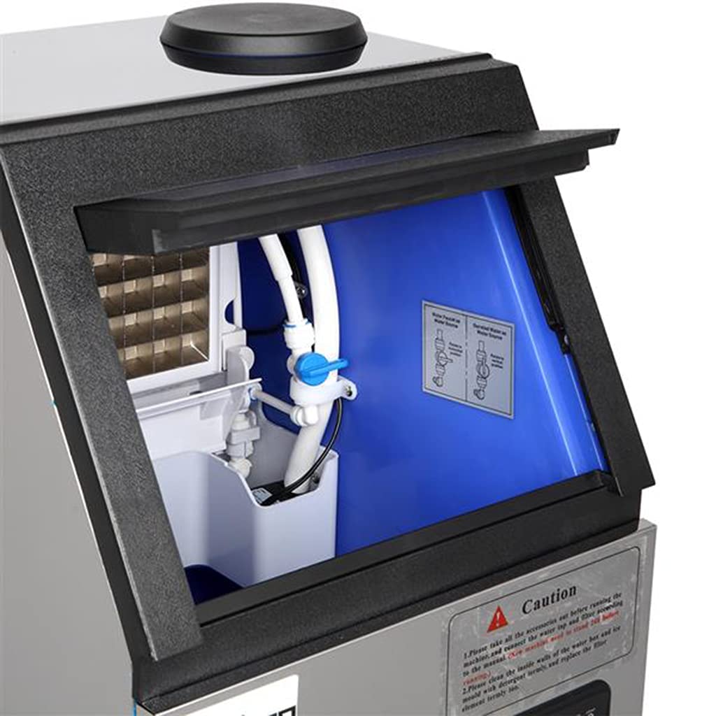 Zokop ZOKOP Commercial Ice Maker 110Lbs/24H, Stainless Steel Ice Machine with 24Lbs Ice Storage Capacity, Freestanding Under Counter ice Maker, Ideal for Home, Office, Restaurant, Bar, Coffee Shop