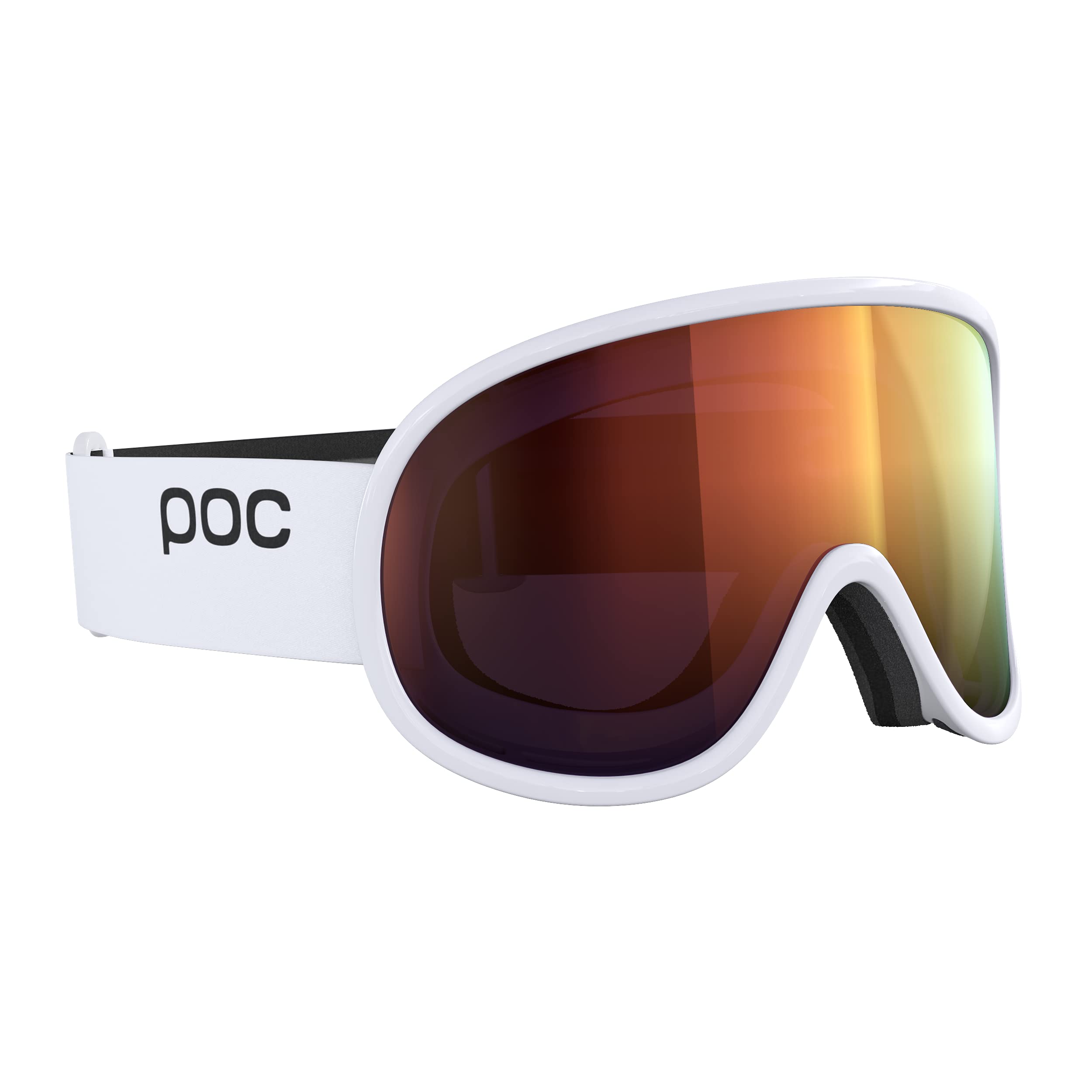 POC, Retina Big Clarity Goggles for Skiing and Snowboarding, Hydrogen White/Spektris Orange
