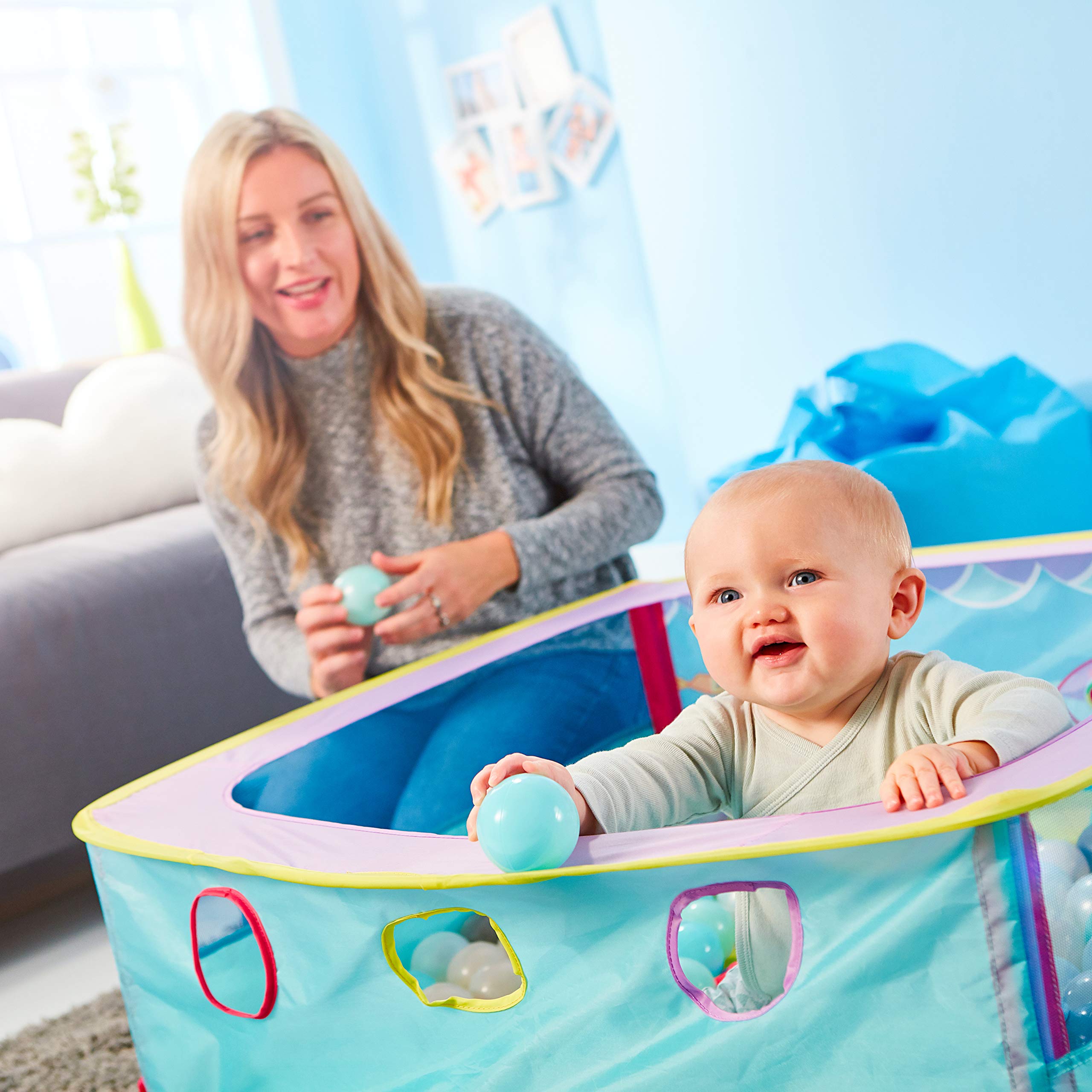 Pop N Fun Sensory Ball Pit - for Ages 6 Months + | Pops Up in Seconds - Creative and Active Play, for Imaginative Kids - Includes 25 Balls