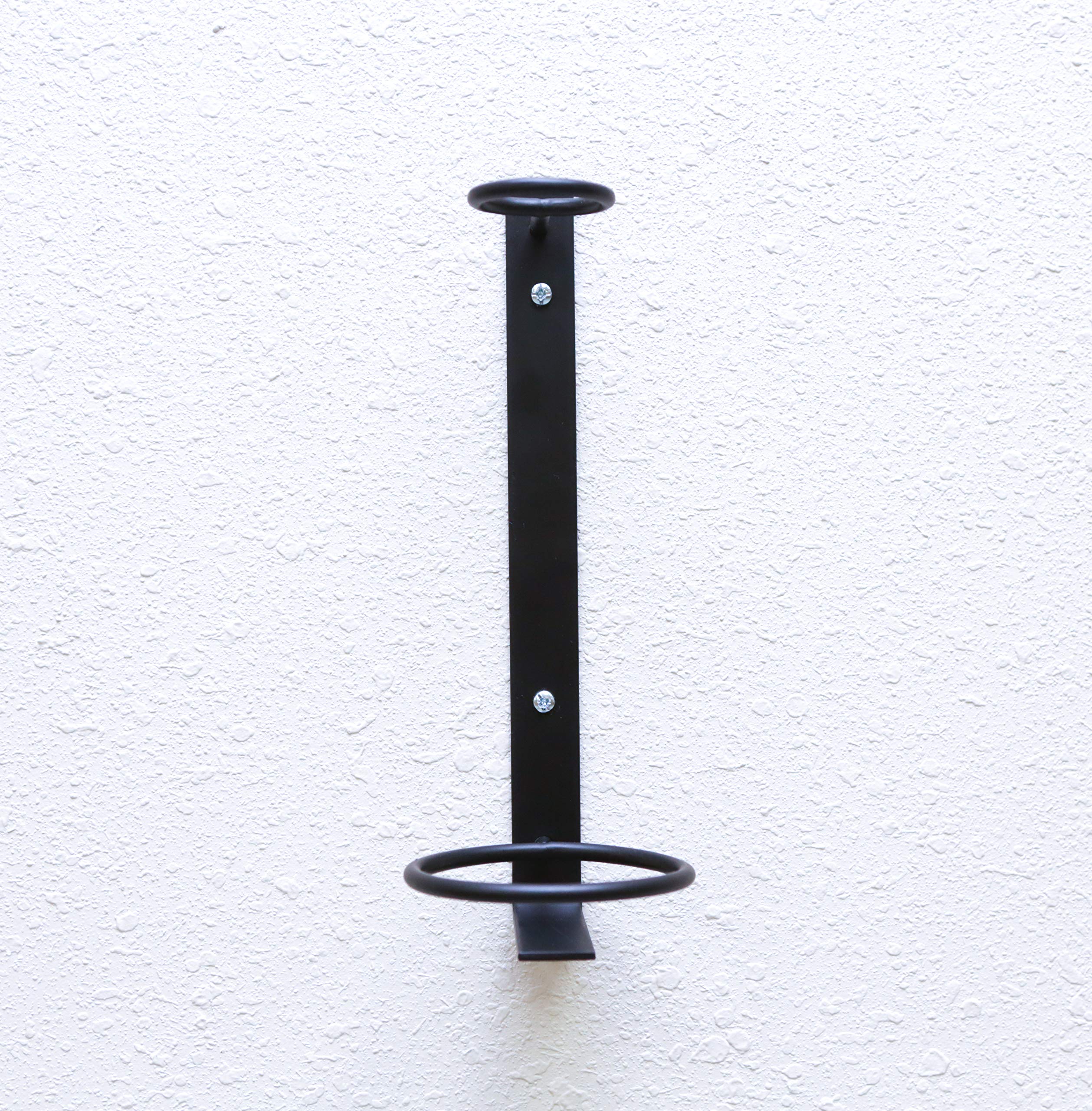 VintageView Wall Series Perch - 1 Bottle Wall Mounted Vertical Wine Bottle Rack (Satin Black) - Stylish Modern Wine Storage with Label Forward Design (Black)