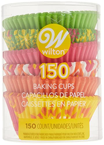 Wilton Floral Baking Cups, Standard, 150-Count, Neon
