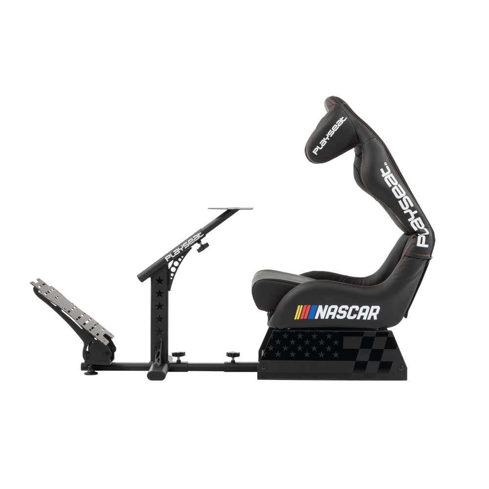 Playseat Evolution Pro Sim Racing Cockpit | Comfortable Racing Simulator Cockpit | Compatible with all Steering Wheels & Pedals on the Market | Supports PC & Console |Nascar edition
