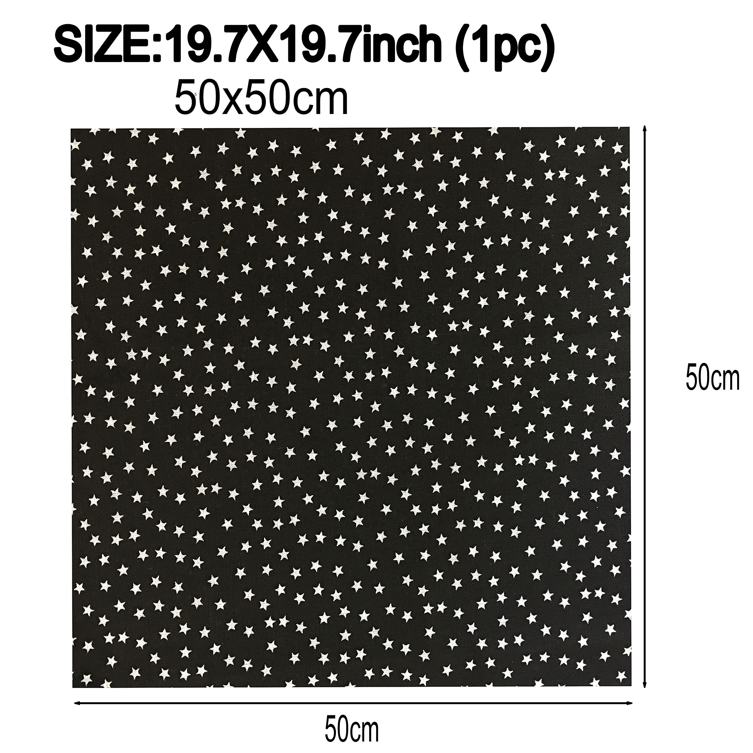 OZXCHIXU 7PCS/lot Black Series Floral Cotton Craft Fabric Textile Quilting Sewing Patchwork Fabric Fat Quarter Bundles Fabric for Scrapbooking Cloth Sewing DIY Crafts Pillows and Masks