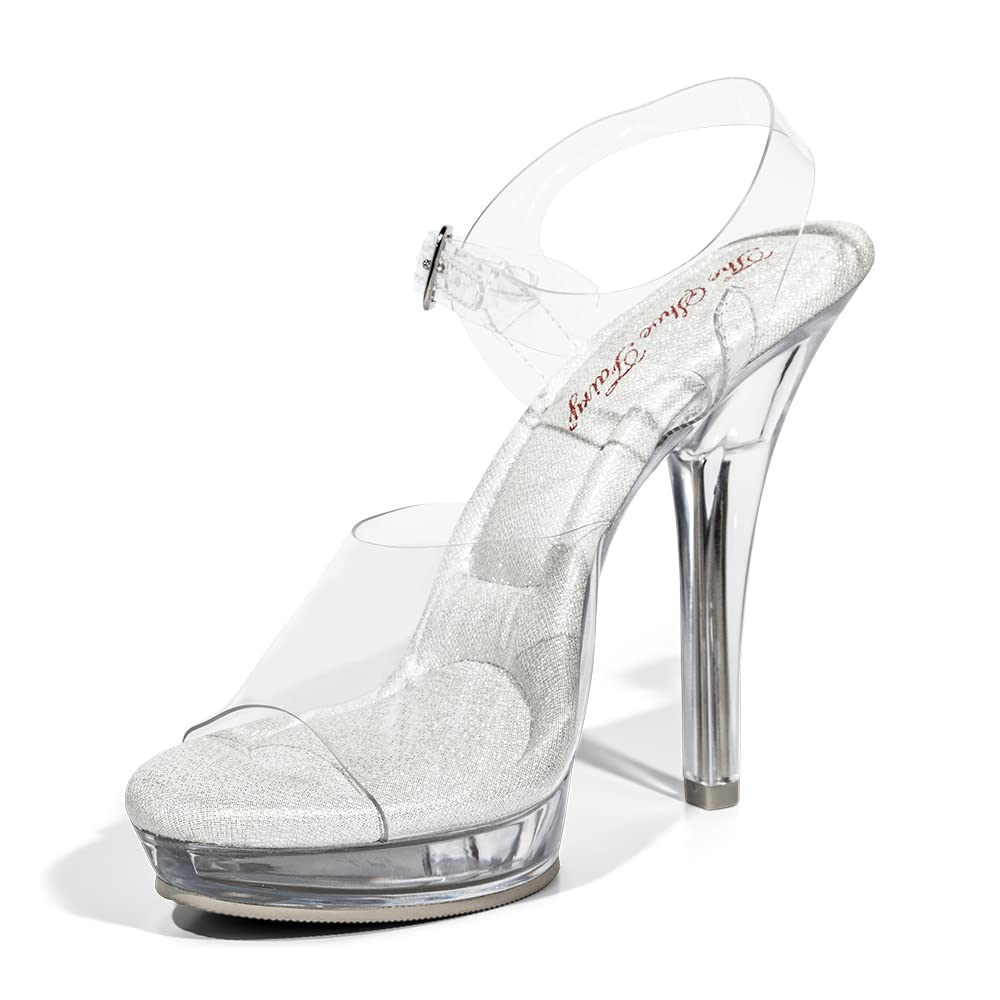 The Shoe Fairy Olympian Clear Bikini Fitness Competition Heel (us_footwear_size_system, adult, women, numeric, medium, numeric_6)