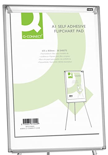 Q-Connect Self-Adhesive Flipchart Pad A1 30 Sheet (Pack of 2)