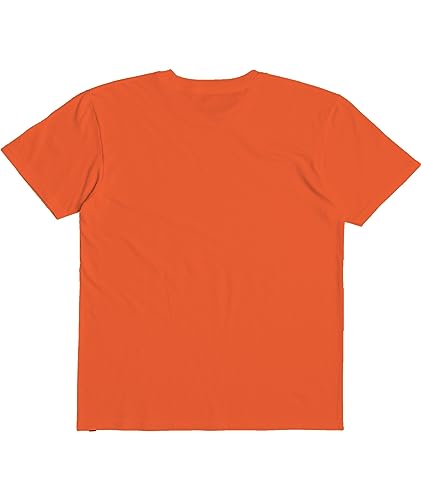 Quiksilver Boy's Gradient Line Tee Shirt, RED Orange Heather 233