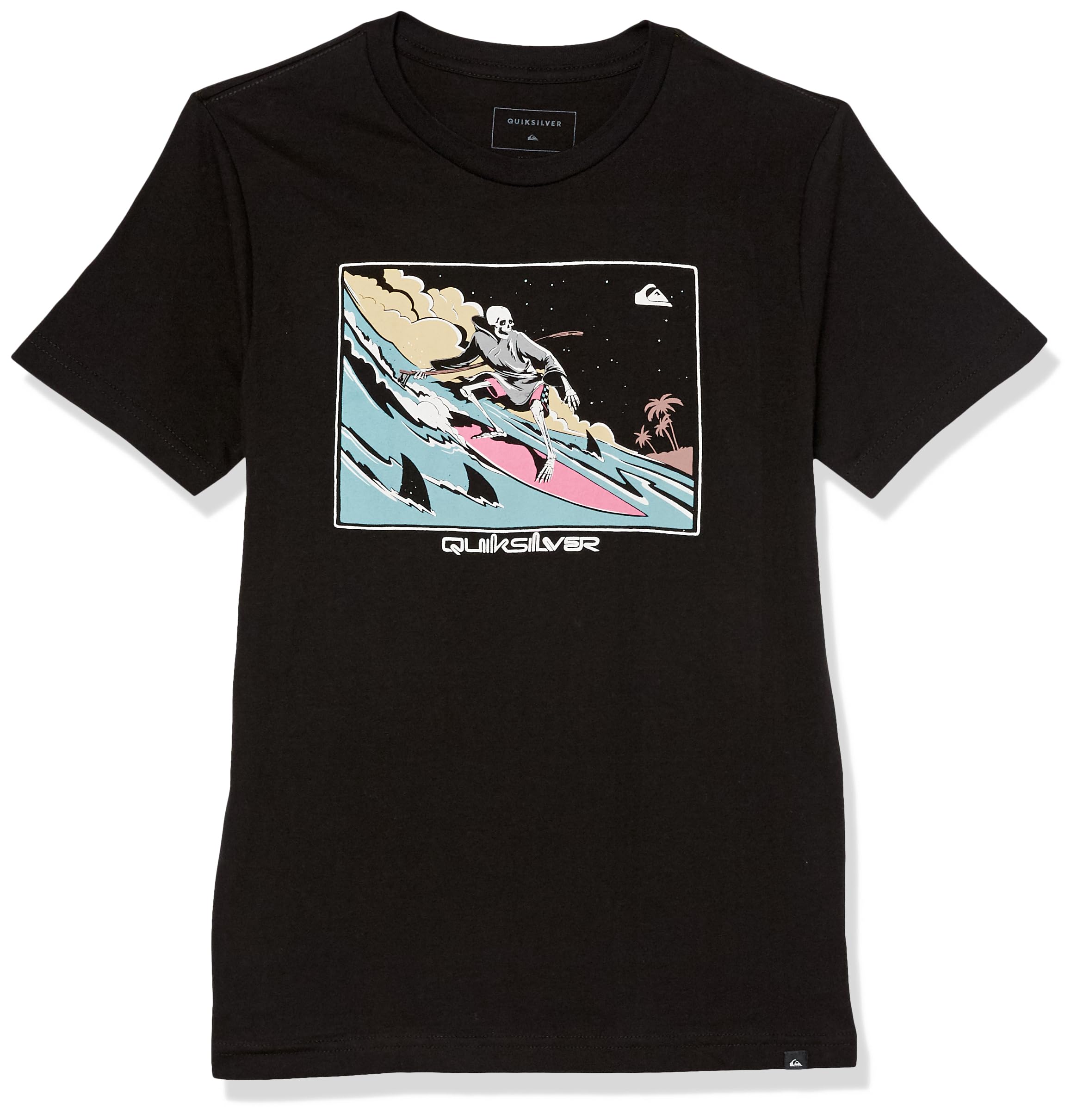 Quiksilver Boy's Night Session Tee Shirt, Black 233
