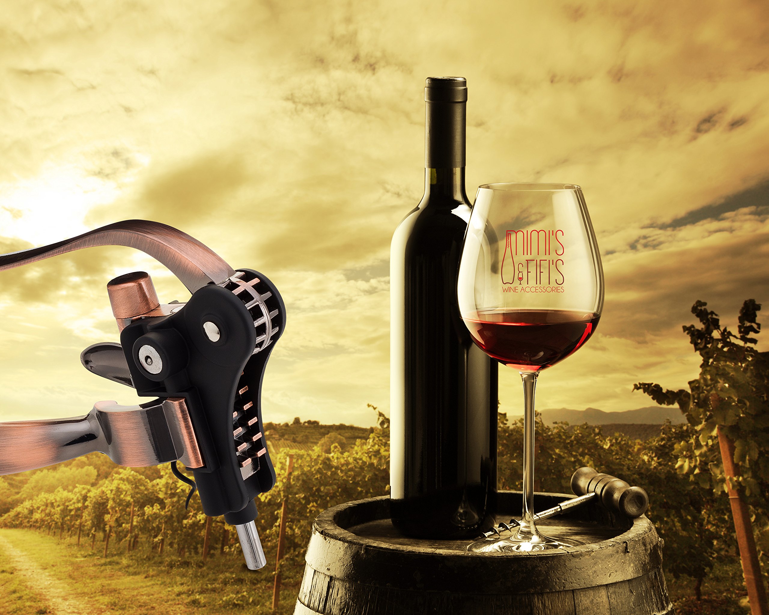 Wine Opener Corkscrew Set - Foil Cutter and Extra Screwpull Wine Opener, Heavy Duty Corkscrew Wine Opener - Military Grade Material, Unlike Other Wine bottle Openers This Does Not Break