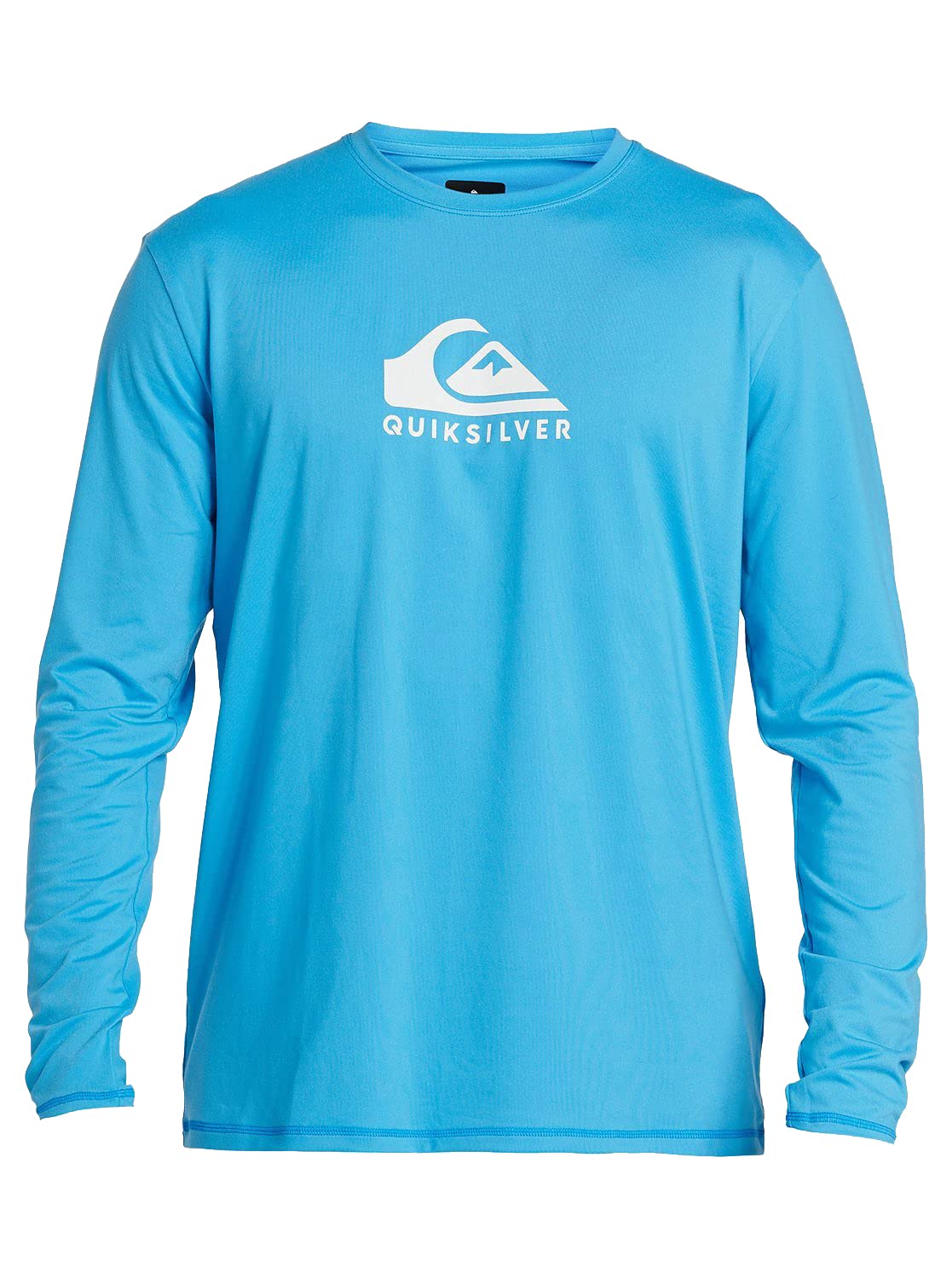 Quiksilver mens Solid Streak Long Sleeve Rashguard Upf 50 Sun Protection Surf Rash Guard Shirt, Blithe, Large US