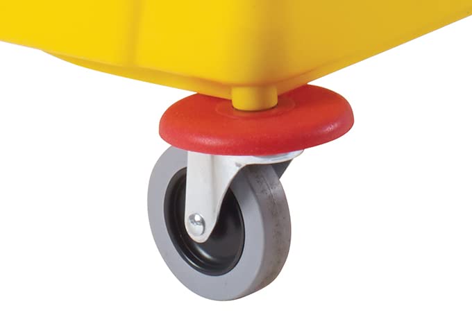 Winco Commercial Mop Bucket on Wheels, 26 Quart, Yellow