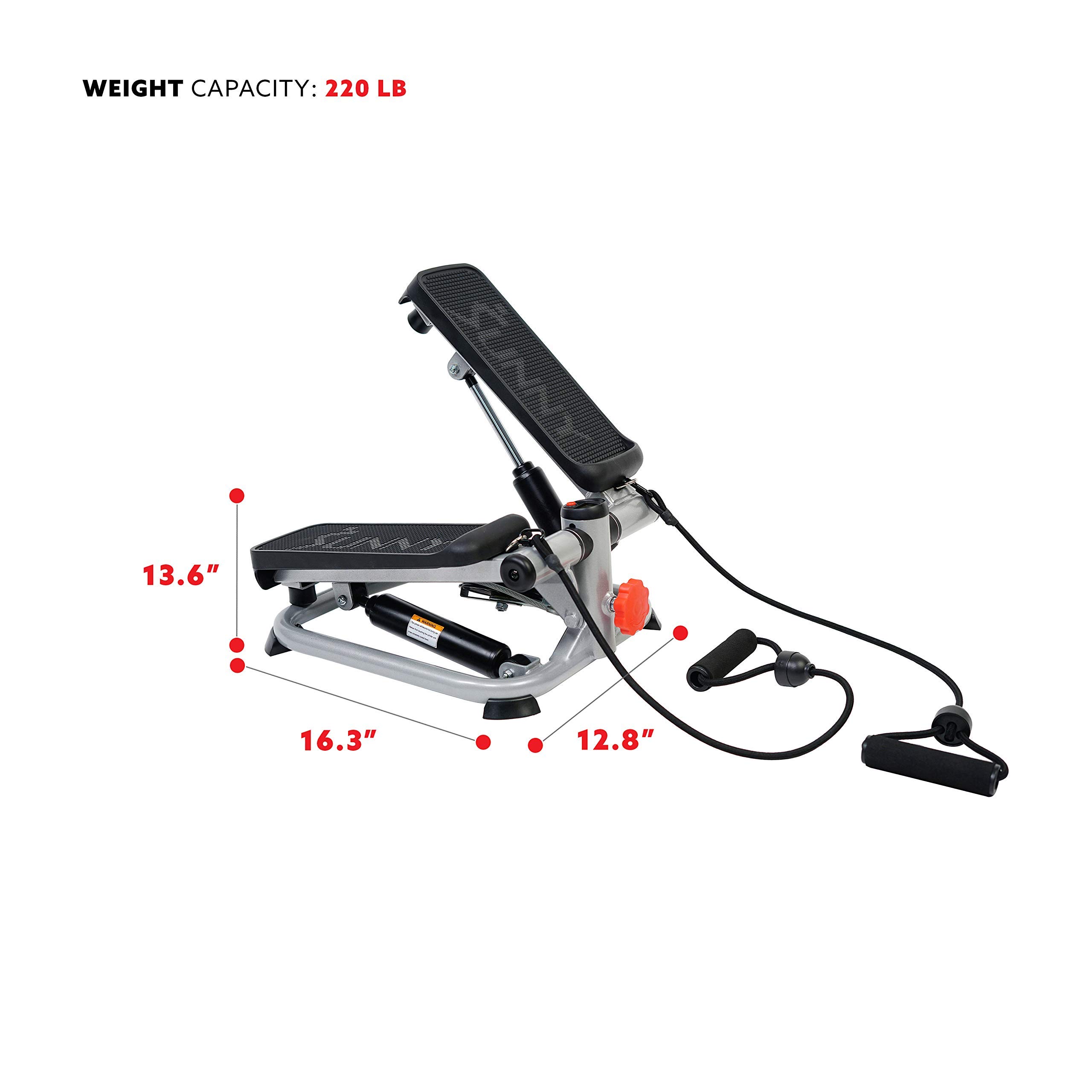 Sunny Health & Fitness Total Body Step Machine SF-S0978, Gray (Renewed)