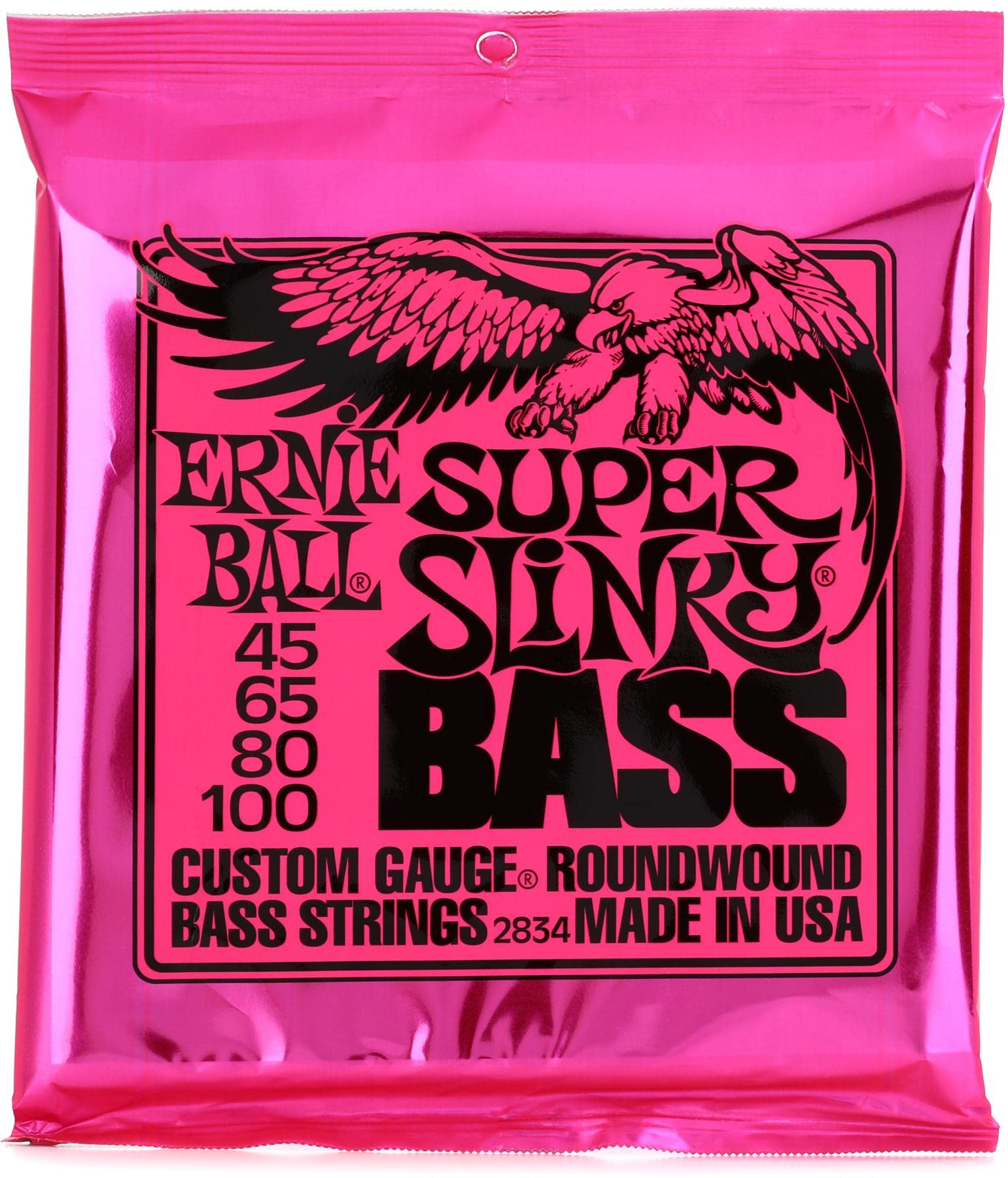 Vox amPlug 2 Bass Headphone Guitar Amp Bundle with 2834 Super Slinky Nickel Wound Electric Bass Guitar Strings - .045-.100