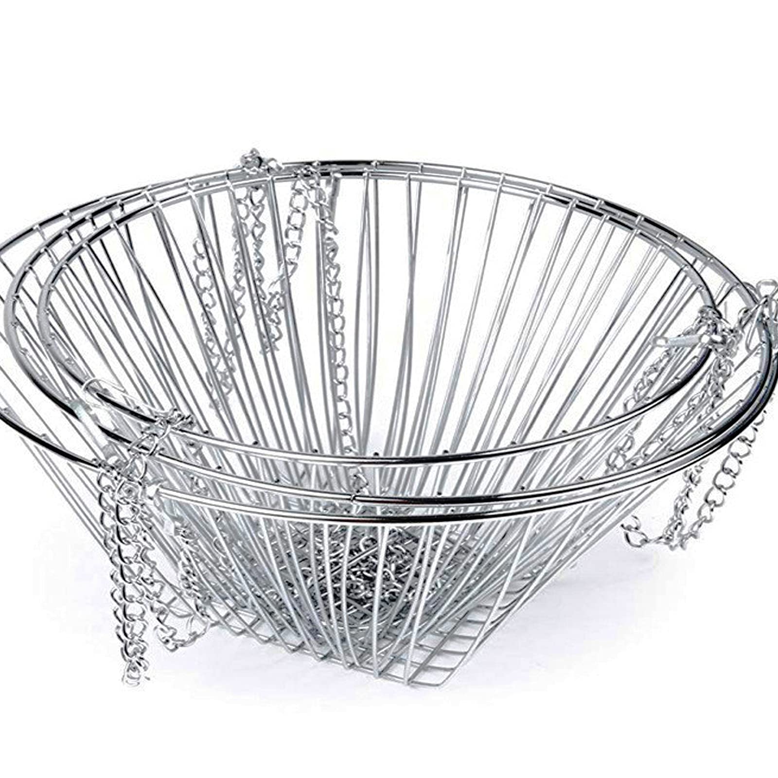 YYTONG 3 Tier Fruit Basket Hanging Heavy Duty Metal Fruit Baskets Bowl Vegetable Organizer for Kitchen, Detachable Vegetable Storage Fruit Stand Holder, Countertop Space Saver (Silver)