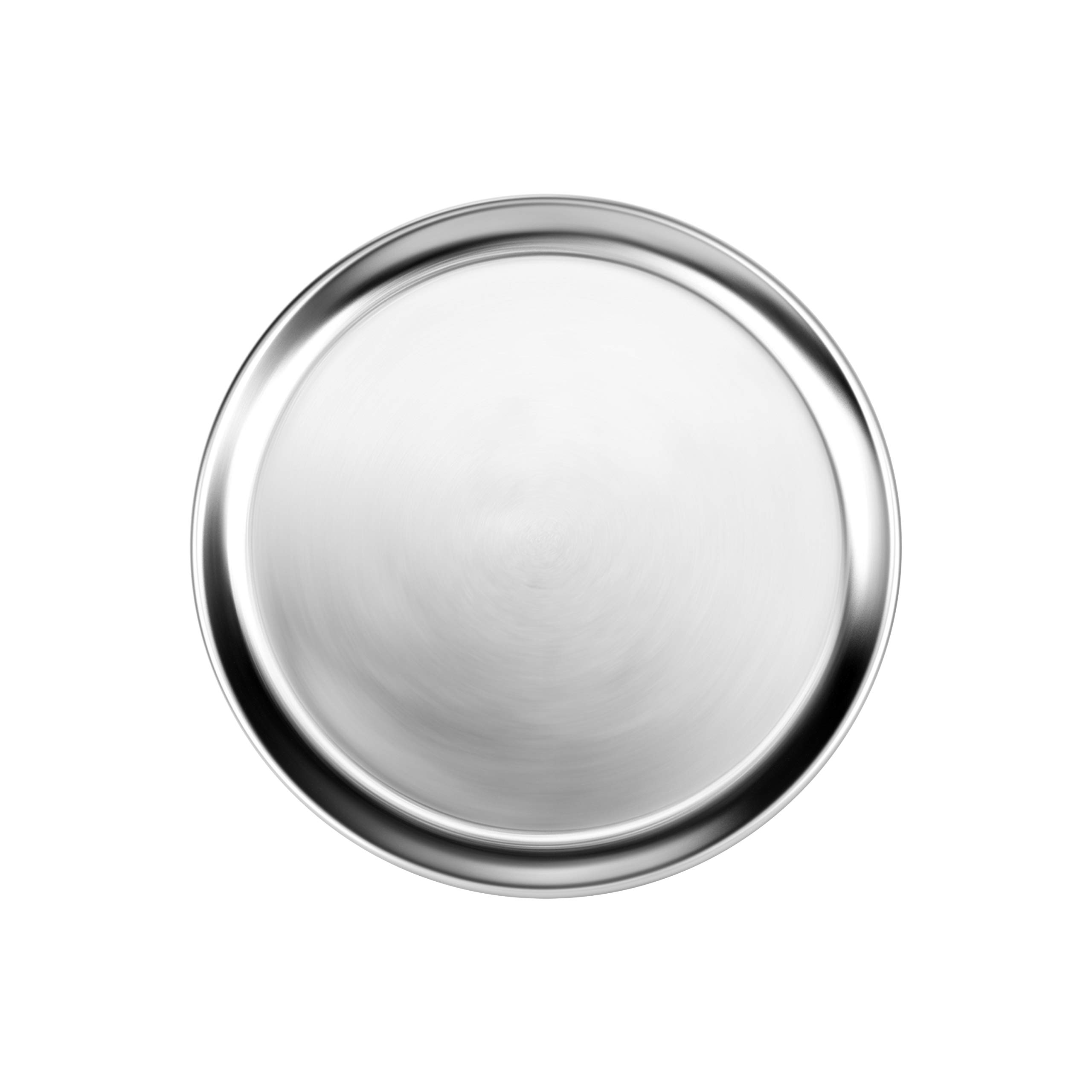 Thunder Group Pizza Tray, 19-Inch, Wide Rim, Metallic