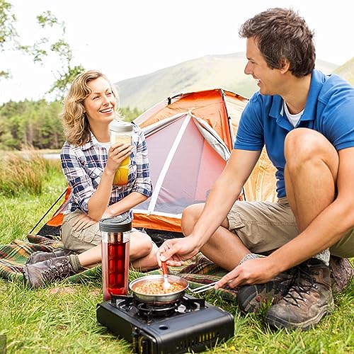 Portable Cold Brew Coffee Maker - 1L Cold Brew Water Bottle with Fruit Infuser for Making Iced Fruit Tea and Coffee - Perfect for Outdoor Exercise Travel and Gym (Green)