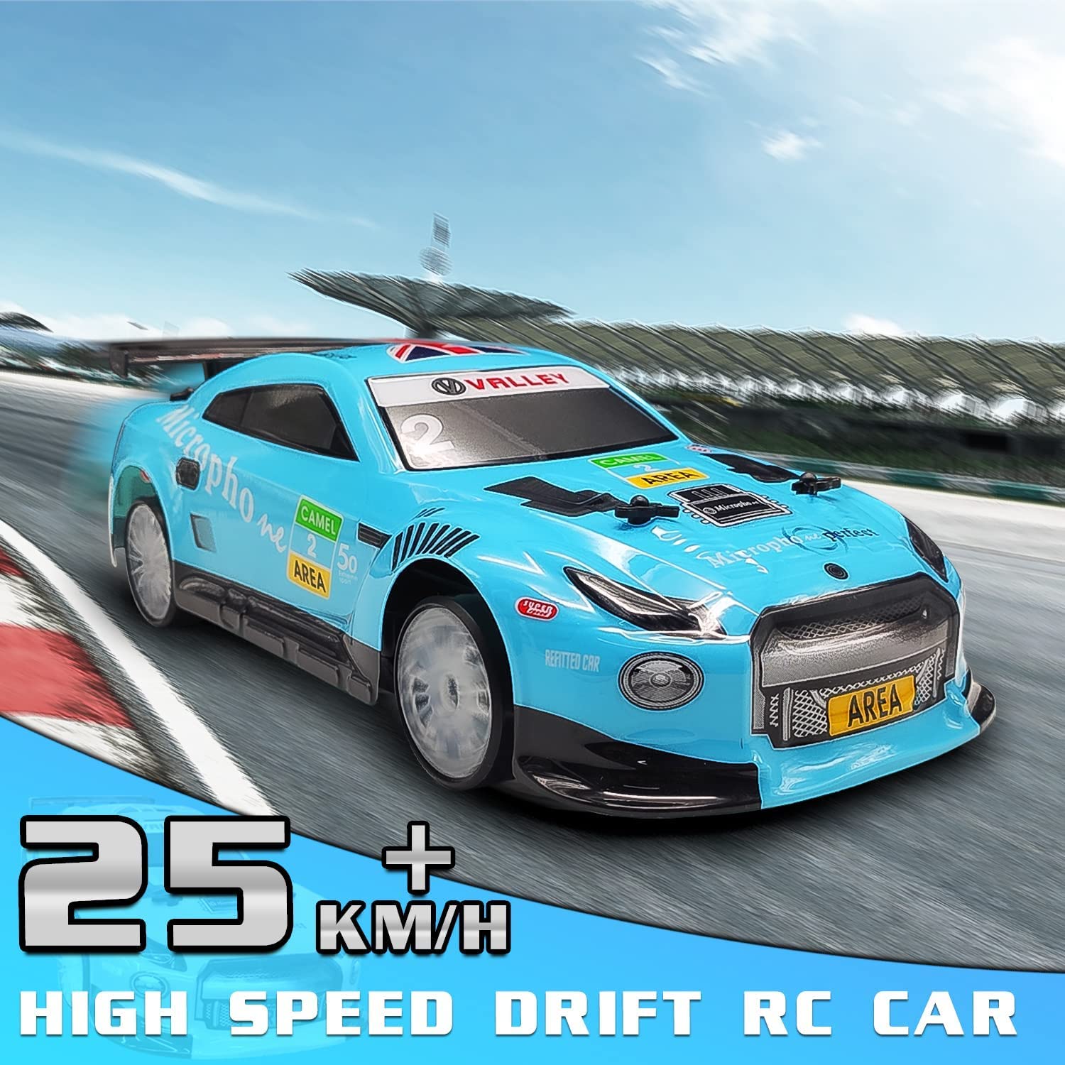 RACENT Remote Control Car - RC Drift Car 1:14 2.4Ghz 4WD 25KPH High Speed Sport Racing Vehicle