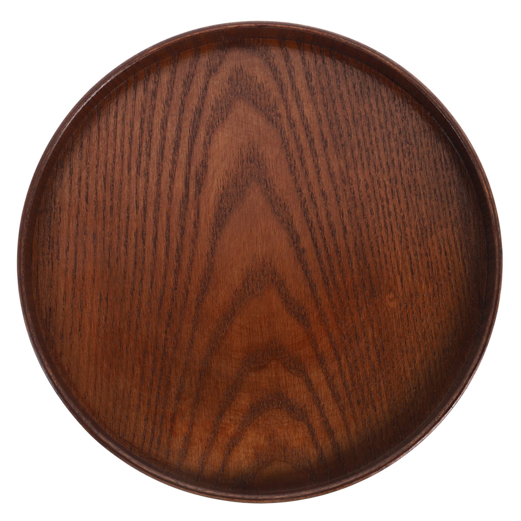 VILLCASE 4pcs Wooden Round Tray Coffee Table Decor Tray Cutlery Tray Round Coffee Table Tray Wood Tray for Desktop Trays Decorative Large Tray Dessert Serving Tray Wooden Shape Tray Tea Set