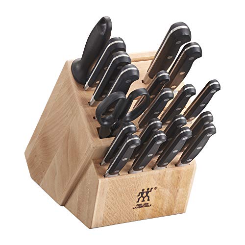 ZWILLING Professional S 20-Piece Razor-Sharp German Block Knife Set, Made in Company-Owned German Factory with Special Formula Steel perfected for almost 300 Years, Dishwasher Safe