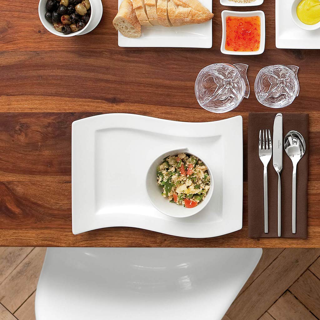 Villeroy & Boch New Wave Small Round Porcelain Rice Bowl, 15.5 oz, White