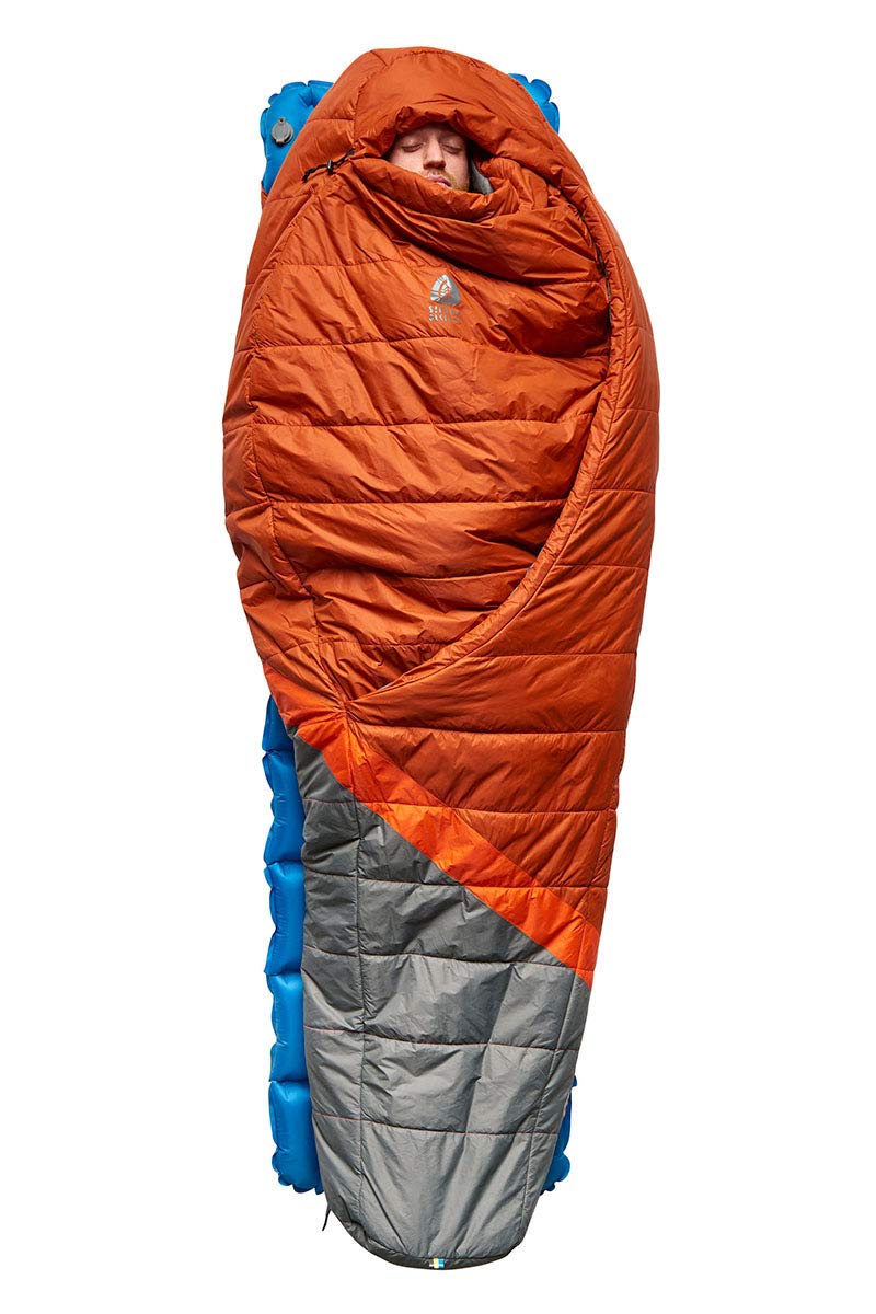 Sierra Designs Night Cap 35 Degree Sleeping Bags - Recycled Synthetic, Zipperless, Mummy Style Camping & Backpacking Sleeping Bags for Men & Women (Regular)