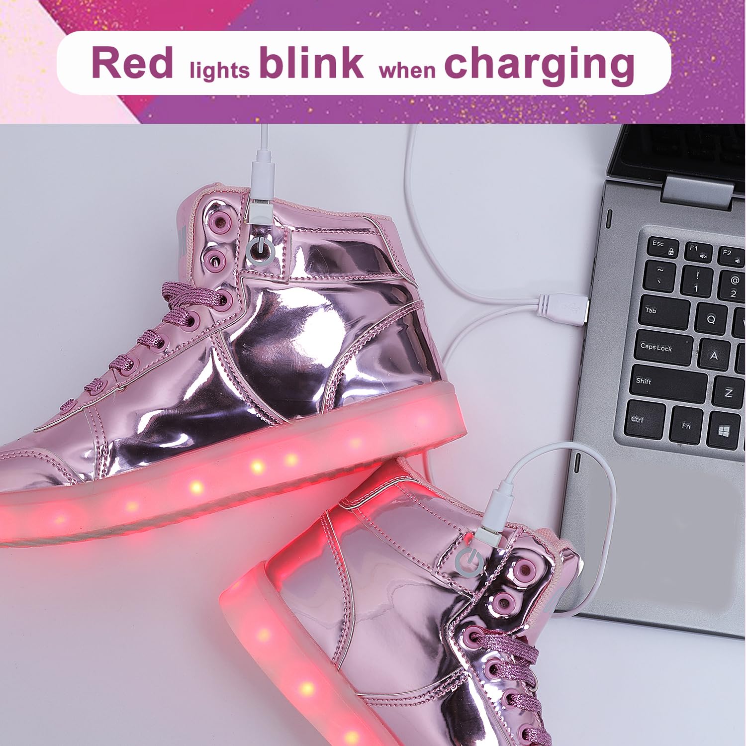 Odema V3 Aurora Unisex High Top Light Up Shoes, Sneakers with Lights for Men,Women, Led Light Shoes,USB Charging Glowing shoes for Teens