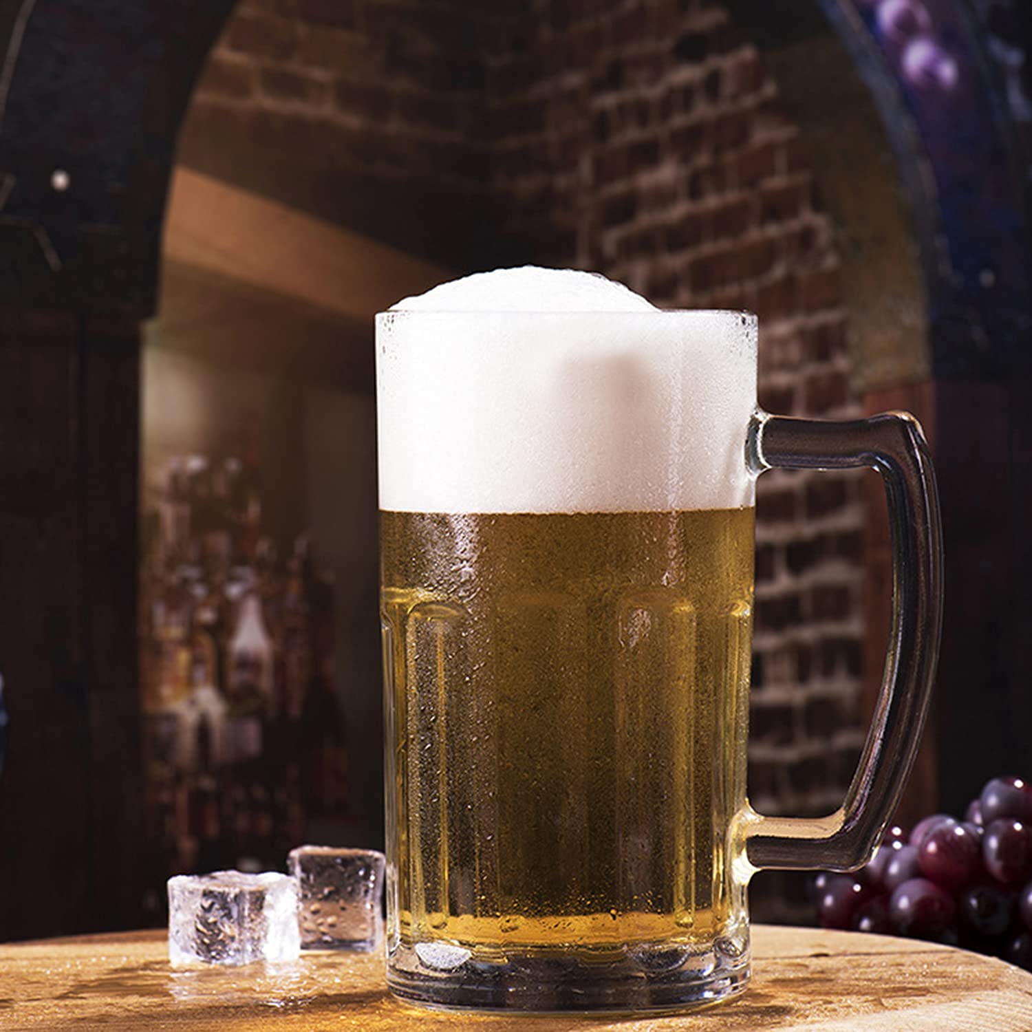 TUSAPAM 6 Pack Heavy Beer Mugs, Large Beer Glasses with Handle, 20 Ounce Glass Steins, Classic Beer Mug glasses Set