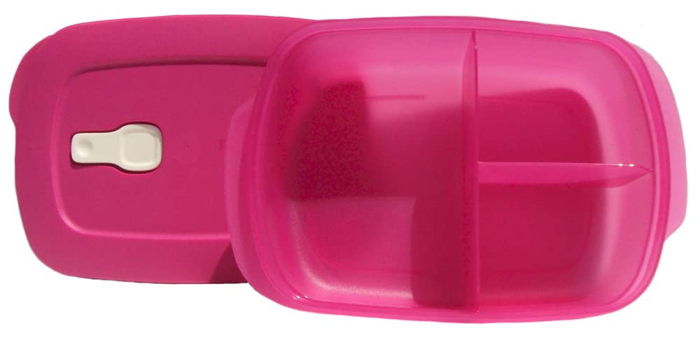 Tupperware Crystalwave 3 Piece Set Microwave Divided Dish Bowl and Mug Pink and Purple