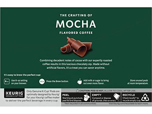 Starbucks Flavored Coffee K-Cup Pods, Mocha Flavored Coffee, Made without Artificial Flavors, Keurig Genuine K-Cup Pods, 10 CT K-Cups/Box (Pack of 1 Box)