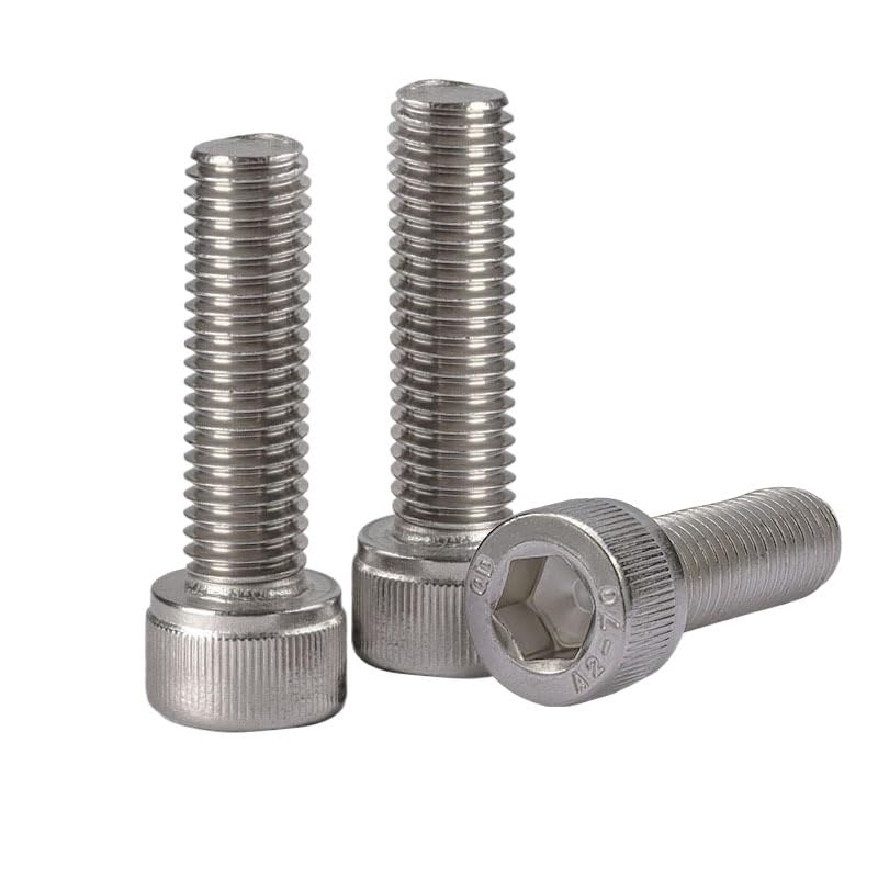 RAKTDA Hexagon Socket Screws 10pcs 201 Stainless Steel Cylindrical Head Hexagon Socket Screws Cup Head Hexagon Socket Screws Bolts (Size : M5*12)