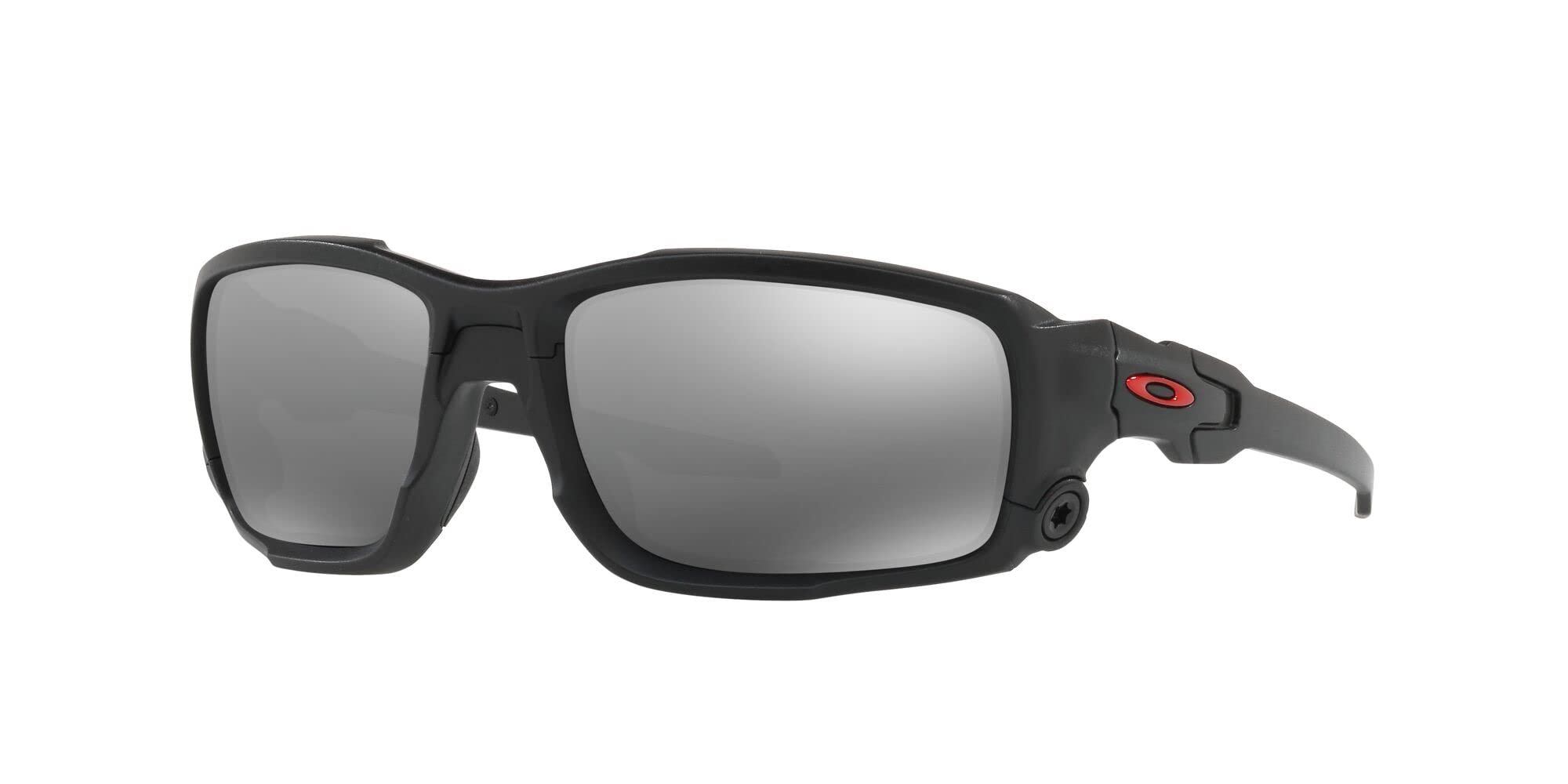 Oakley Men's OO9329 Ballistic Shocktube Rectangular Sunglasses, Matte Black/Black Iridium, 61 mm