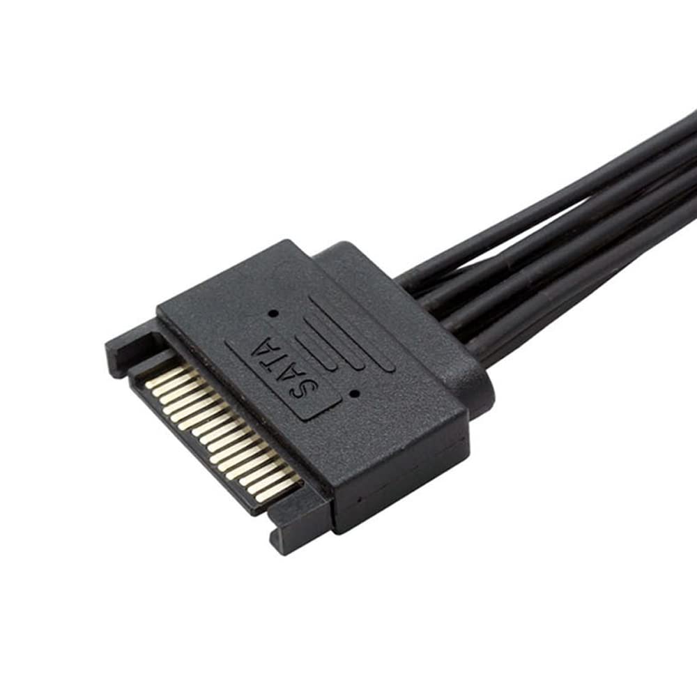 YiKaiEn 15 Pin SATA Power Extension Cable SATA Male to Female Extender Cable Adapter for HDD Hard Drive 12.6inch 32cm