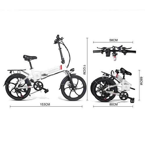 Wonzonezxc Bicycle Folding Electric Bike Hybrid Bike Electric Bike