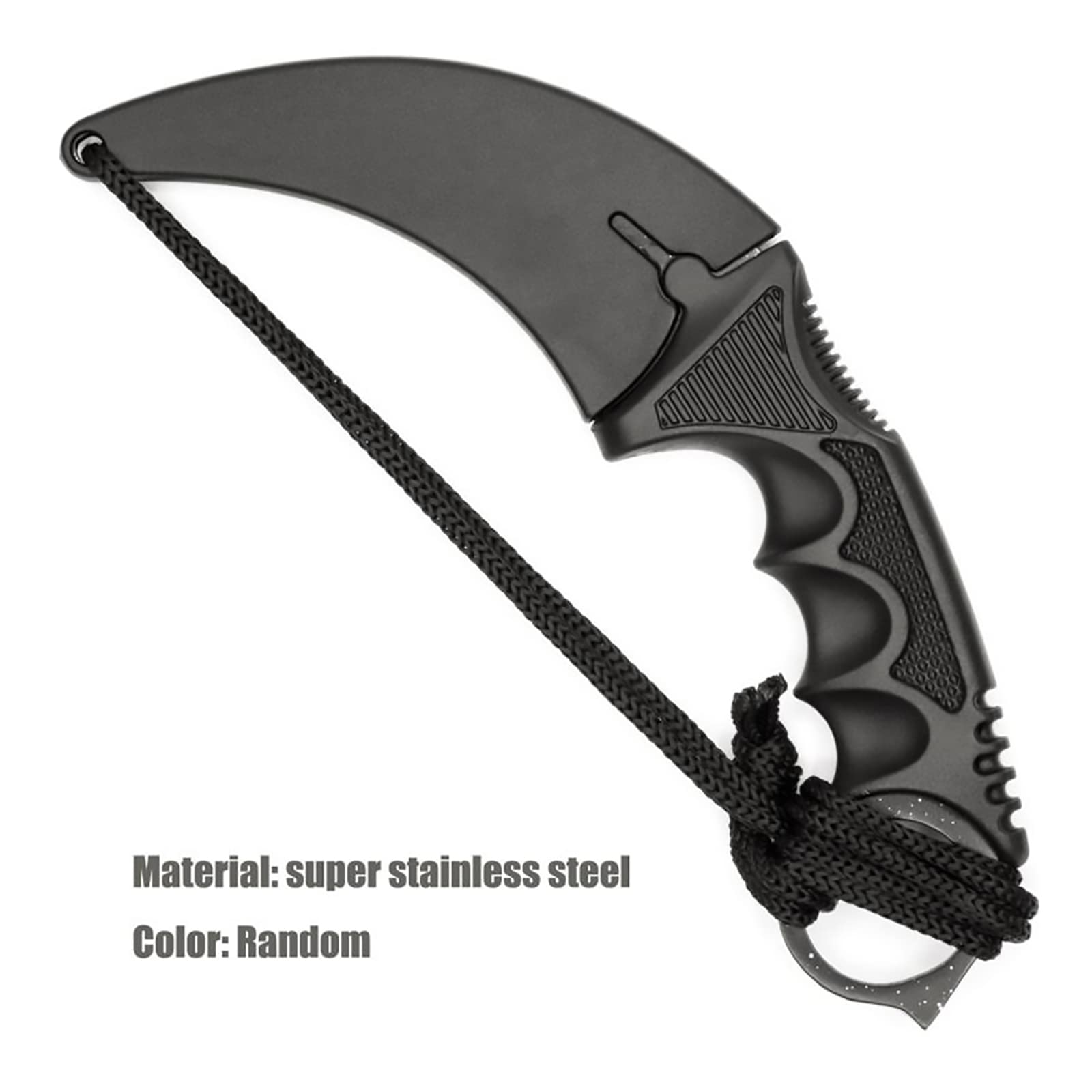 WORCAS Karambit Knife Stainless Steel Fixed Blade Tactical Knife with Sheath and Cord Nice Knife for outdoor survival, camping or self defenses