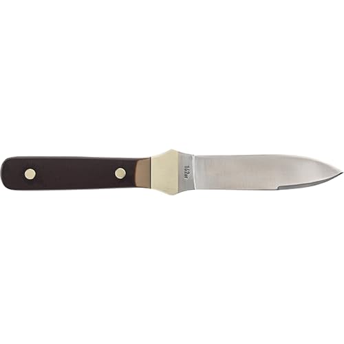 Old Timer 162OT Boot Knife 7.8in High Carbon Stainless Steel Full Tang Fixed Blade Knife with 3.8in False Edge Blade, Black Sawcut Handle, and Leather Belt Sheath for Camping, Hunting, and Outdoors