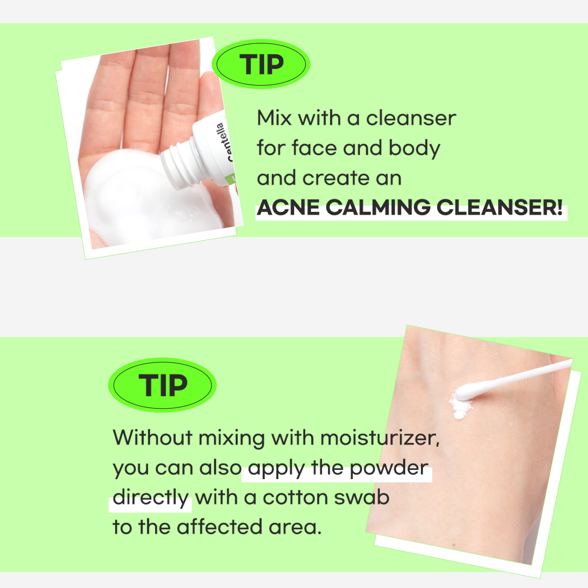 TIAM Centella Blending Powder, CICA Powder, Sebum Control, reduce acne marks, Asiaticoside, Madecassic Acid, Asiatic Acid, 0.35 Oz