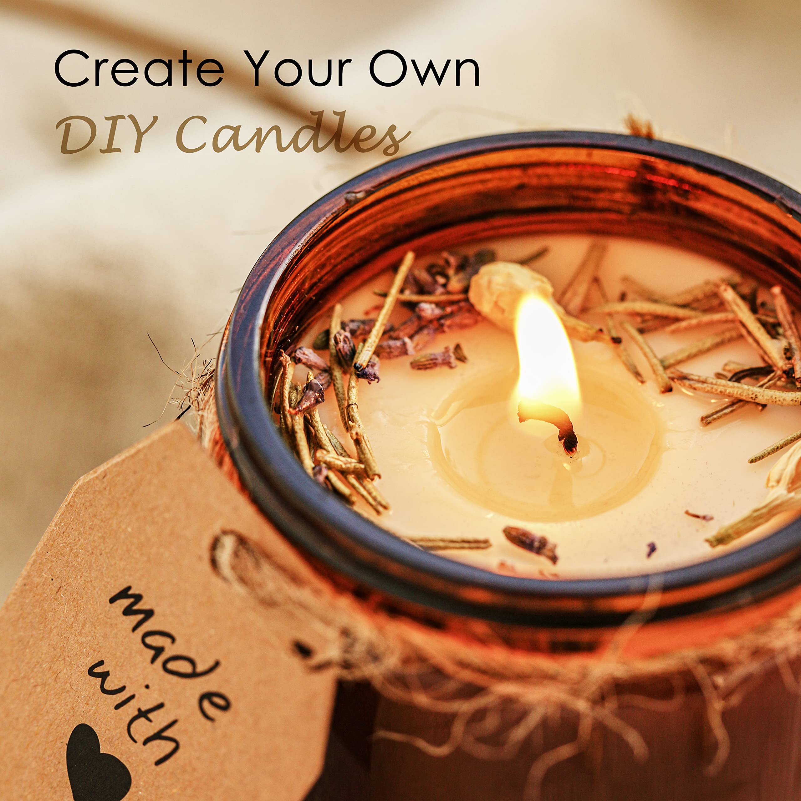 PentaBell Premium Soy Candle Making with DIY Starter Set - Natural Candles, All-Inclusive Kit, Various Scents & Designs, Suitable for All Ages, and Comprehensive Components