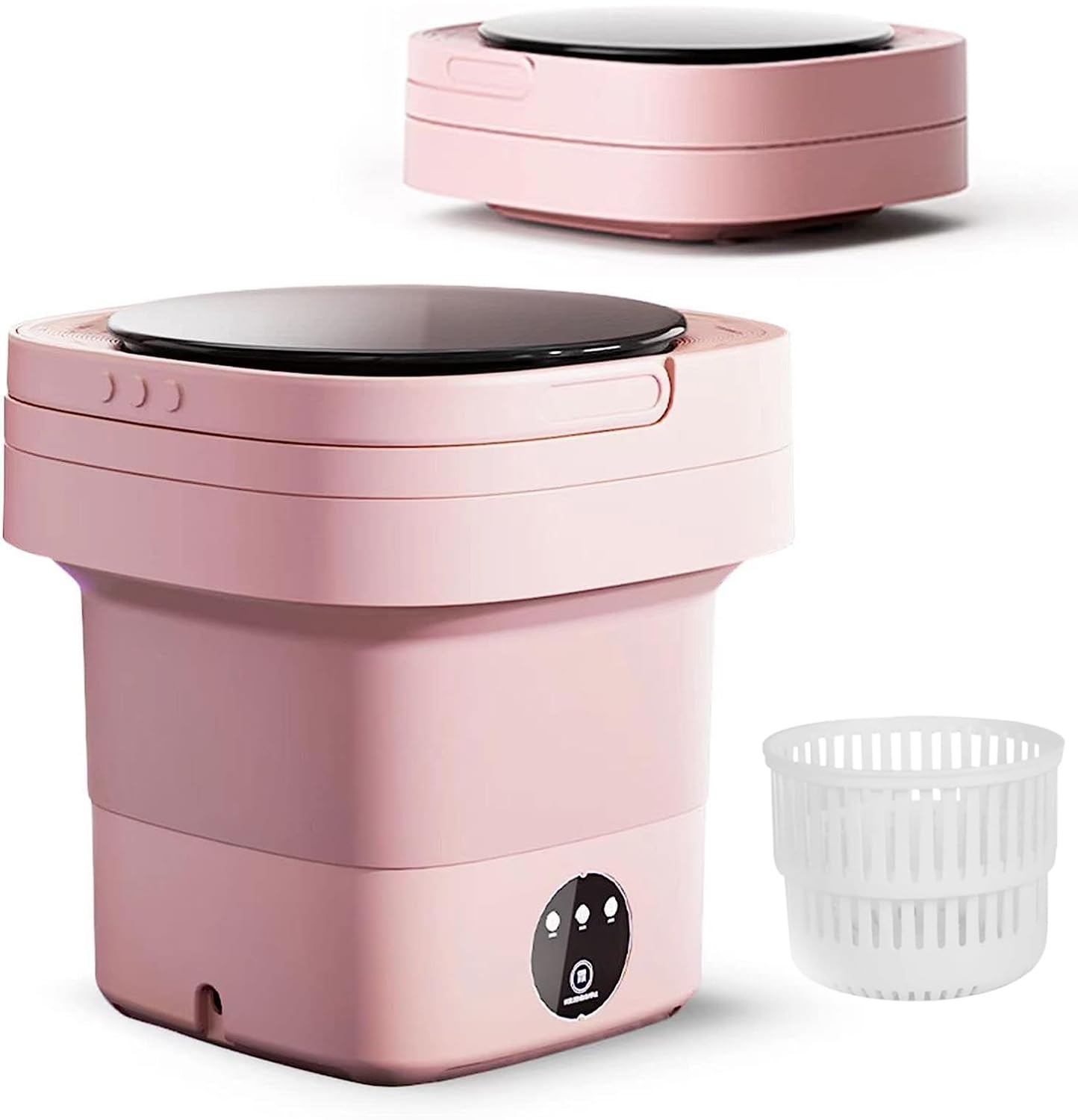 Portable Washing Machine, Foldable Washer Machine and Dryer, Mini Washing Machine with Spin Dryer for Washing Small Clothes - Travle RV, Camping, Home or Apartments Laundry Used (Purple)