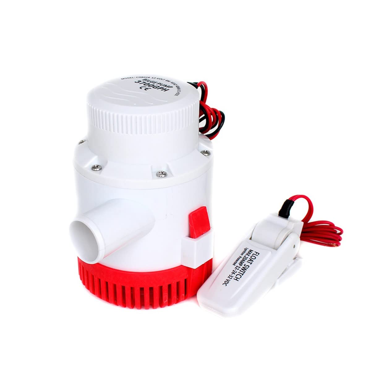 XuuSHA Hand Bilge Pump Large Flow Dc 12v 24v Bilge Pump 3700GPH Electric Water Pump Bilge Pump Automatic (Voltage : 12V)