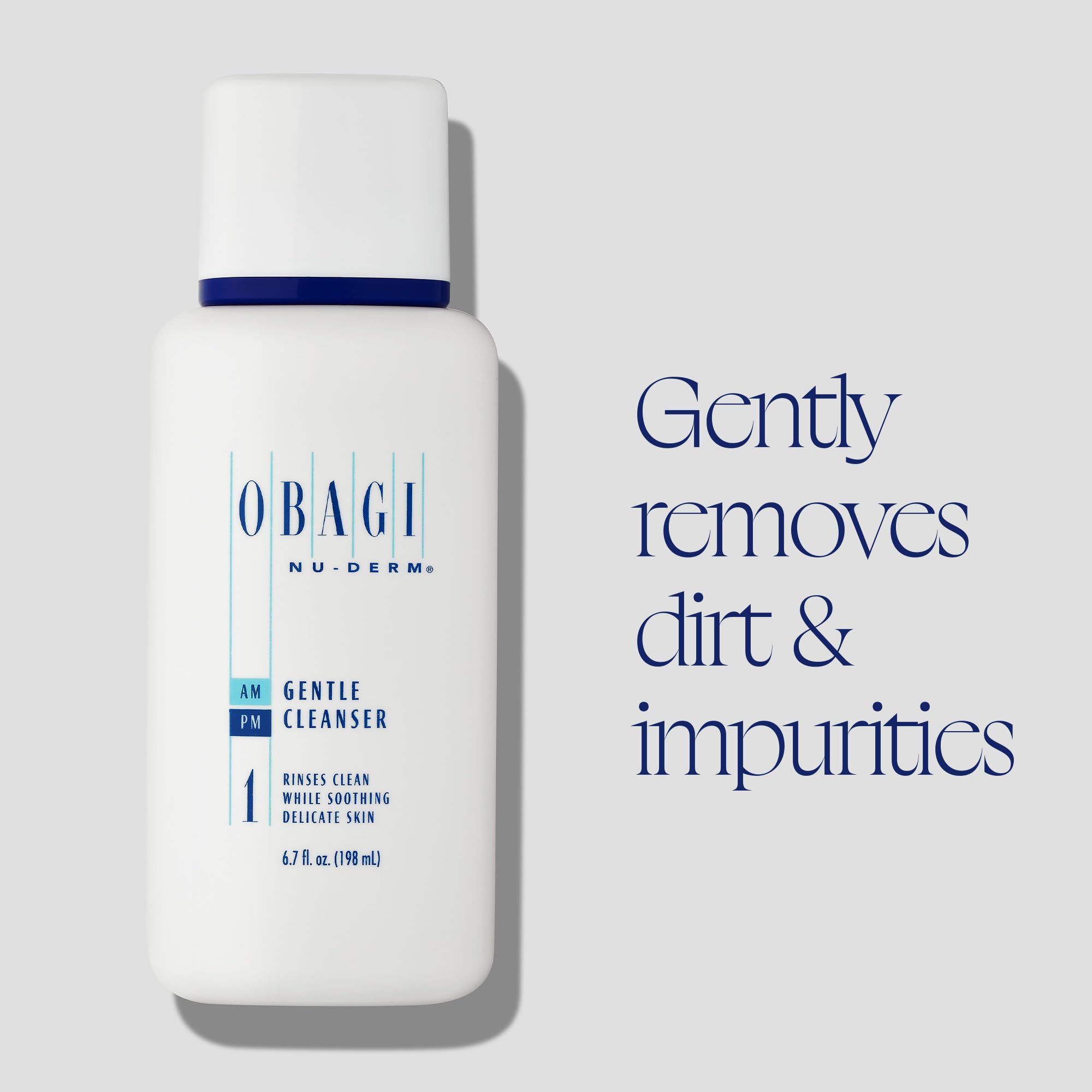 Obagi Nu-Derm Gentle Cleanser β Mild Face Cleanser that Removes Daily Impurities & Build-Up For Normal to Dry & Sensitive Skin β 6.7 oz