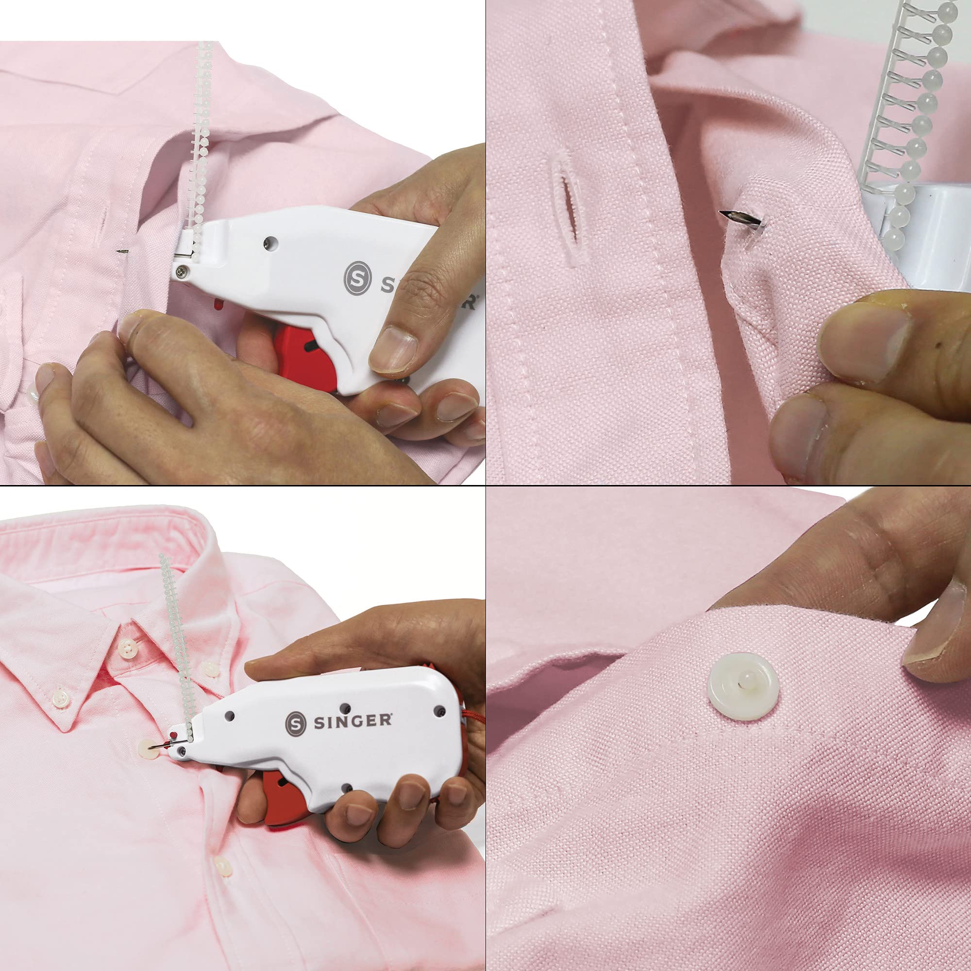 SINGER Button Fast™ Replacement Fasteners and Buttons Bundle - Quick Fix Temporary Solution for Missing Buttons and Clothing Repairs