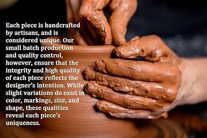 Village Decor Handmade Earthen Clay Water Pot with Lid and Glass (Capacity 6000 ml / 202 oz)