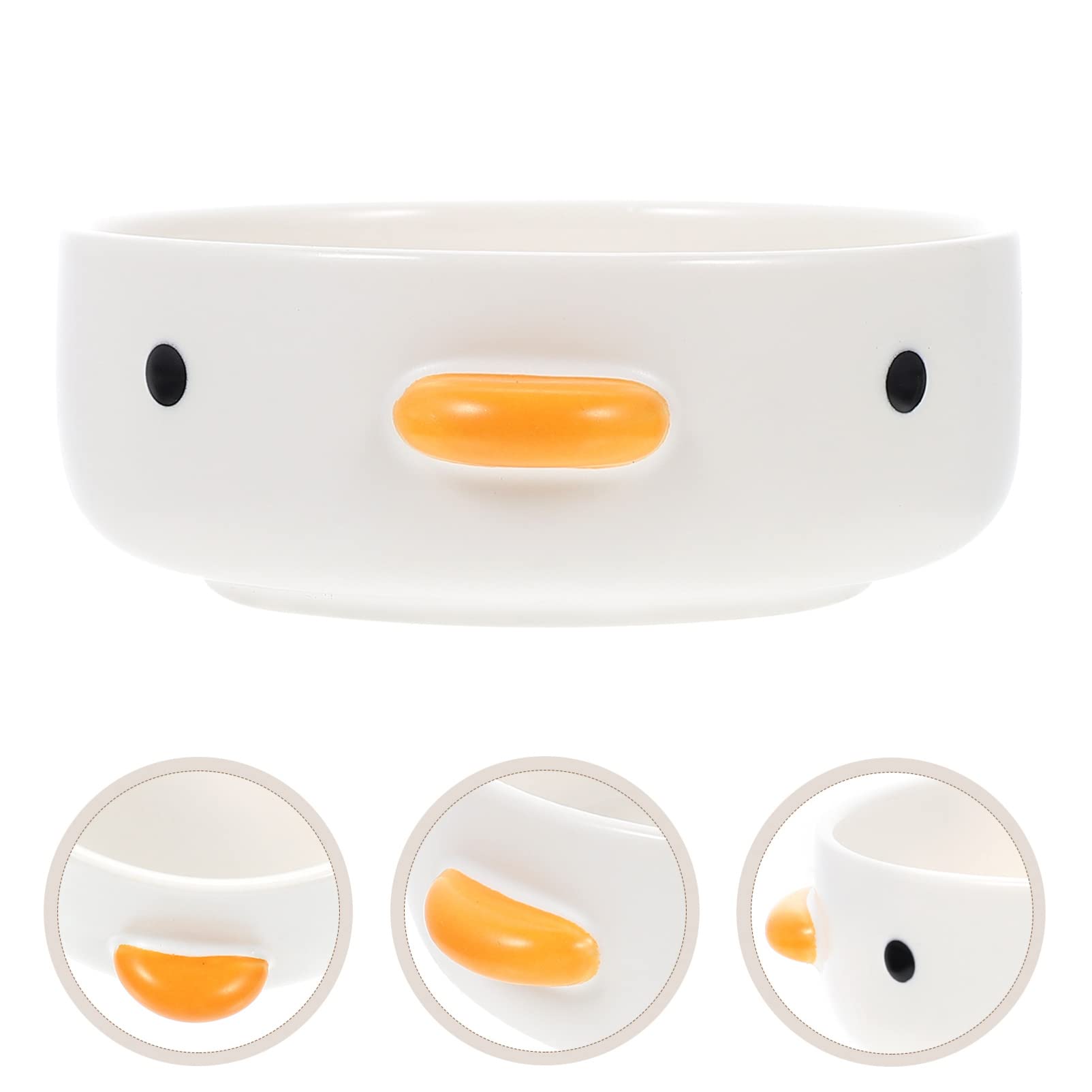 UPKOCH Funny Cute Chick Plates Mini Dessert Plate Handmade Duck Safety Ceramics Sauce Plate Hamster Bowl Bird Food Bowl.