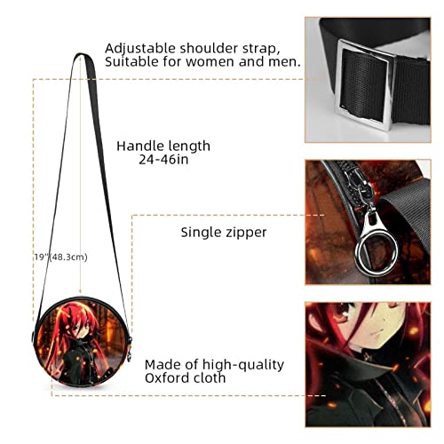 Wangsxing Small Crossbody Bag Anime Girl Round Purse Wallet Shoulder Bag
