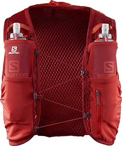 Salomon unisex adult Active SKIN 8 SET Pack 0 29L , Valiant Poppy/Red Dahlia, X-Small US