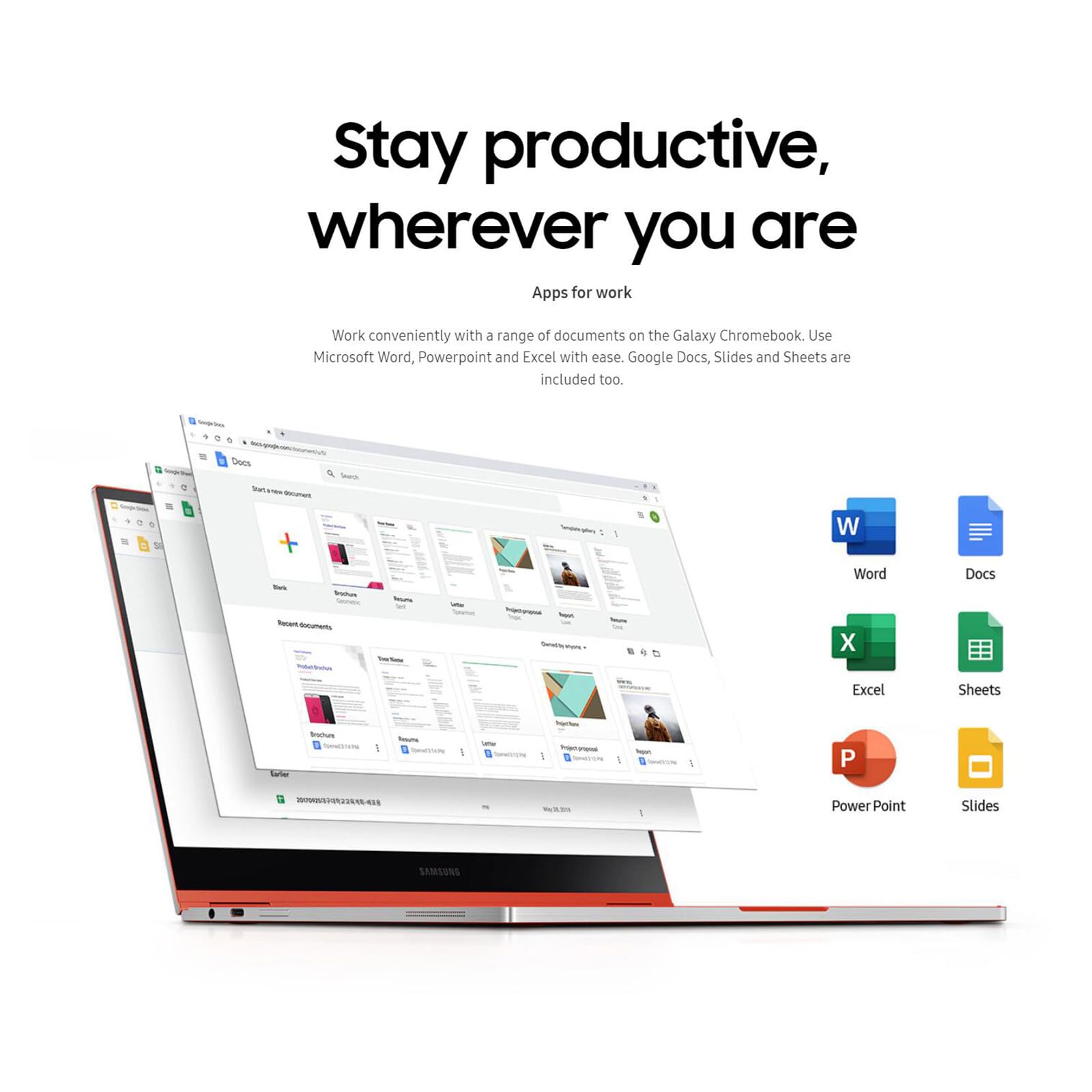 Samsung Galaxy Chromebook Tablet Touchscreen with Pen| 13.3 4K AMOLED Display| Intel i5-10210U| USB Type-C| Backlit Keyboard| Wi-Fi6| Chrome OS| Fingerprint (8GB RAM| 256GB SSD+32G SD Card) (8/256)