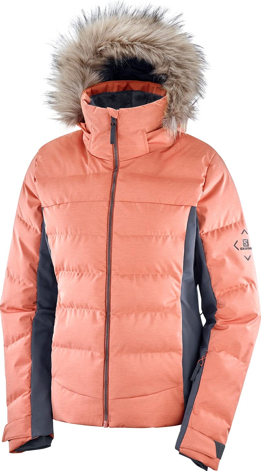 Salomon Women's Standard Stormcozy Jacket, Brick Dust/Heather, Large