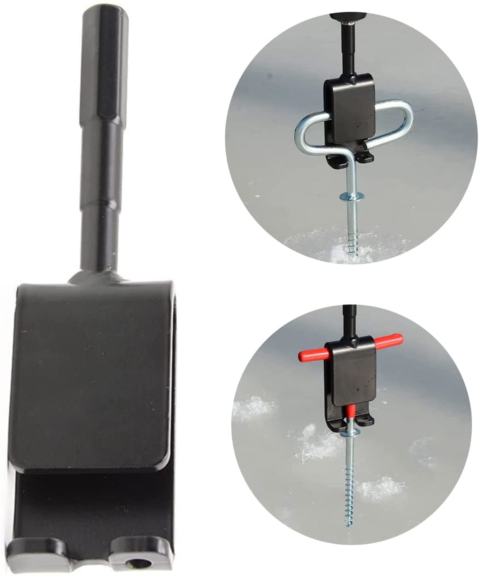 wxxjn Ice Anchor Drill Adapter, Quickly Screw Nails into Ice Fishing Tent Ice Shed Accessories Shed Pegs Tent Holder Accessories