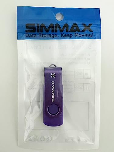 SIMMAX 32GB Memory Stick USB 2.0 Flash Drives Swivel Thumb Drive Pen Drive (32GB Purple)