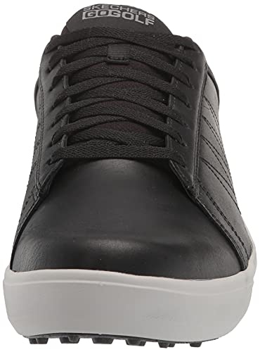 Skechers Men's Drive 4 Lx Waterproof Golf Shoe, Black/Gray, 9